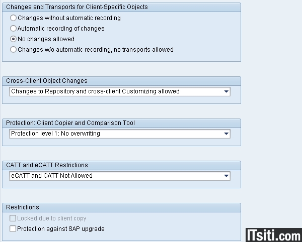 SAP Client Specific Change Option in SCC4